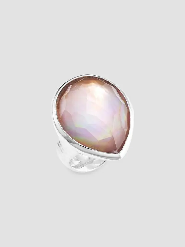 Ippolita Rock Candy Sterling Silver & Gemstone Teardrop Ring - Brown Shell