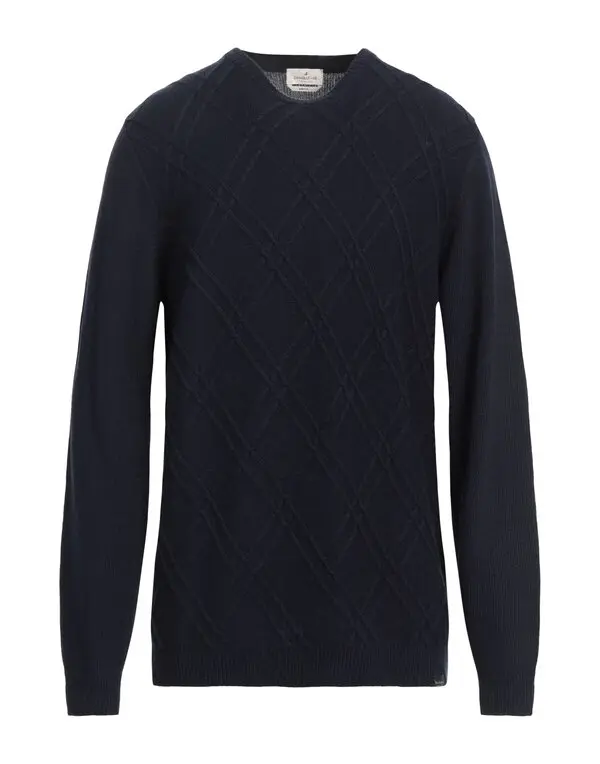BROOKSFIELD Knitted Crewneck Sweater - Blue