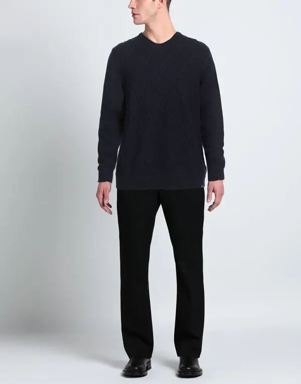 BROOKSFIELD Knitted Crewneck Sweater - Blue