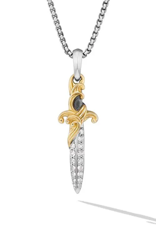 David Yurman Xs Waves Dagger Enhancer With Pavé Diamonds - Sterling Silver/yellow Gold