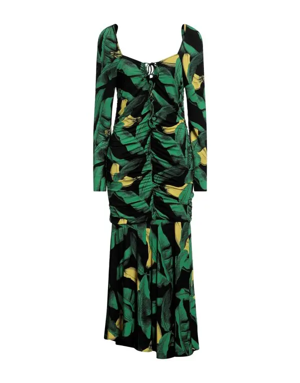 Ganni Midi Dress In Floral Print In Black - 94% Off | Editorialist