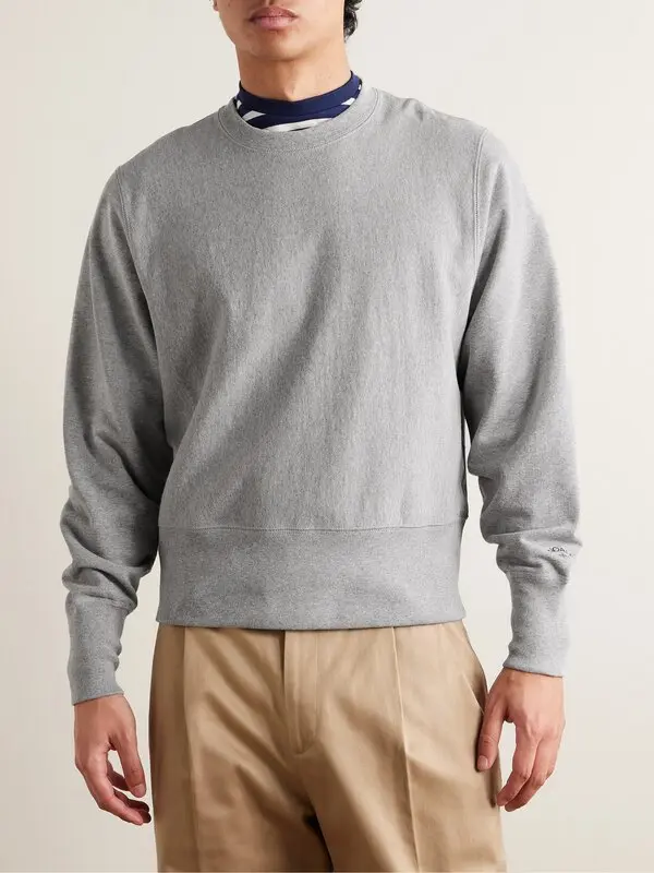 NOAH Logo-embroidered Cotton-jersey Sweatshirt