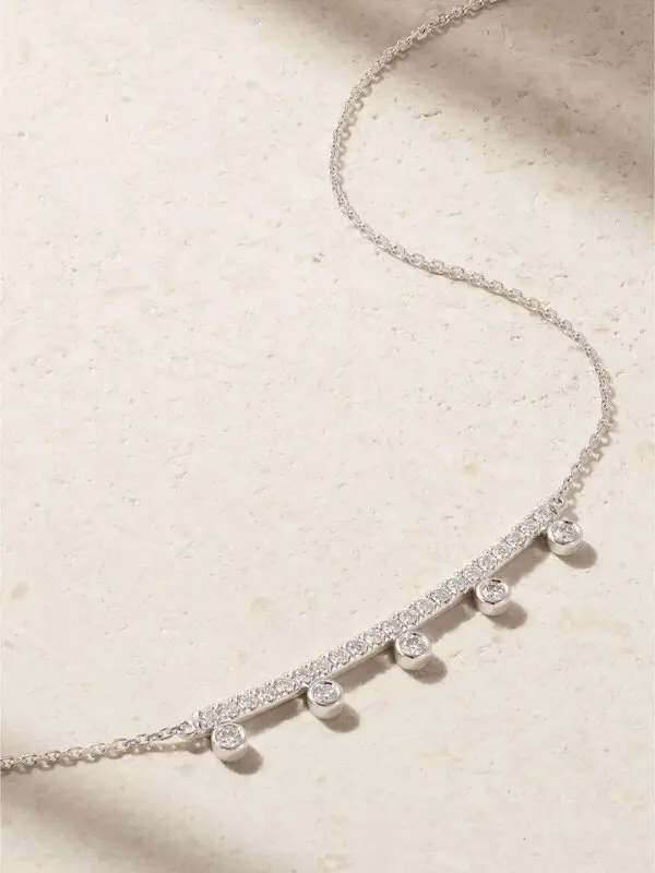 DE BEERS LONDON De Beers Dewdrop Diamond And 18-karat White Necklace