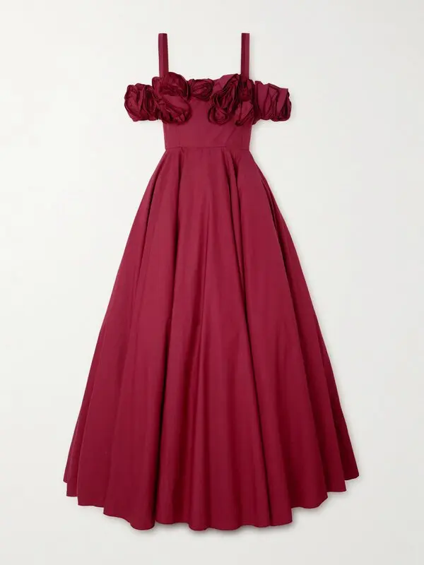Giambattista Valli Appliquéd Cotton Gown