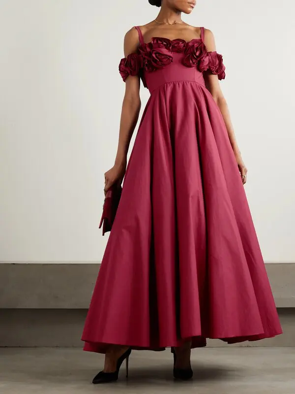 Giambattista Valli Appliquéd Cotton Gown