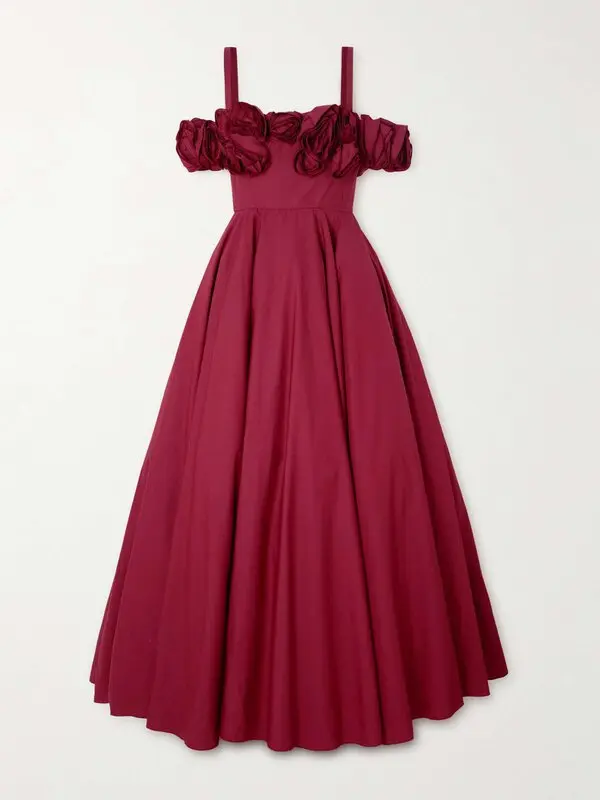 Giambattista Valli Appliquéd Cotton Gown