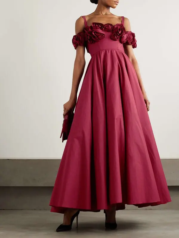 Giambattista Valli Appliquéd Cotton Gown