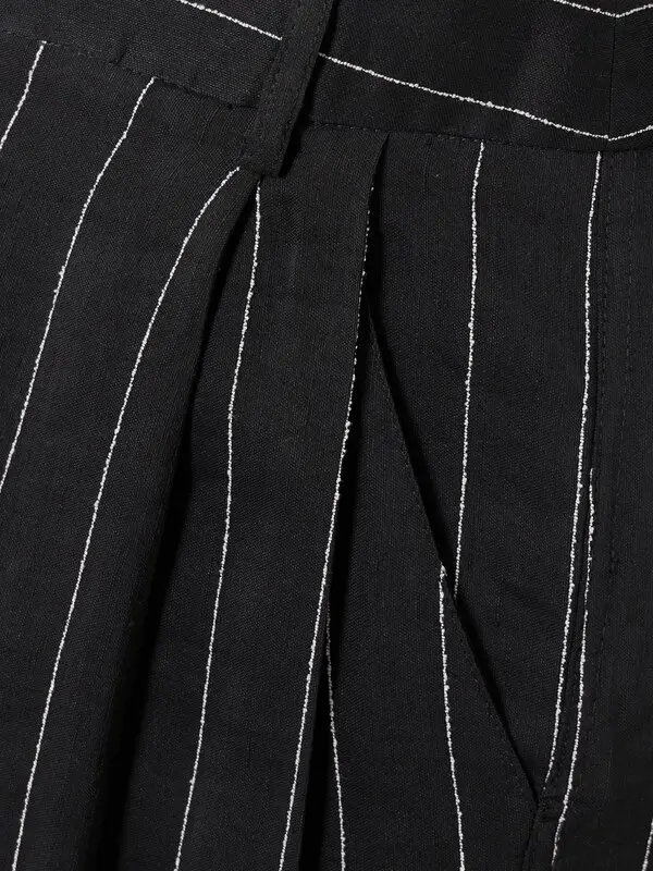 Loulou De Saison Enyo Pinstriped Wide-leg Pants