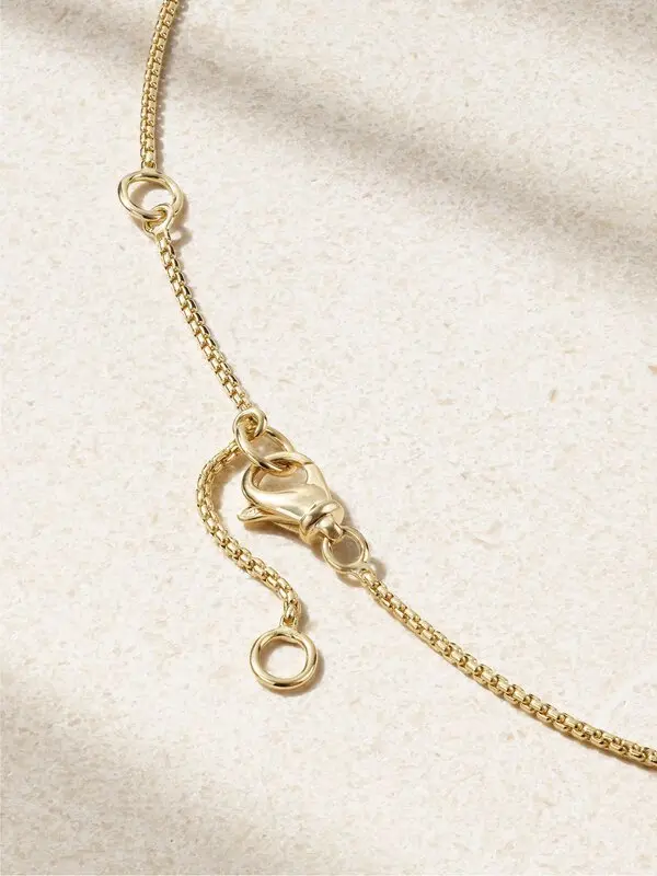 David Yurman Petite Pavé Emerald Pendant Necklace - Gold