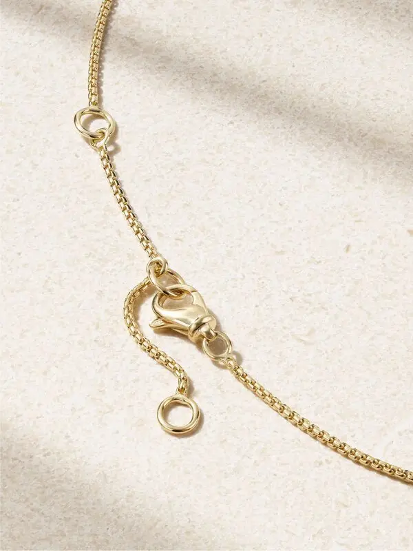 David Yurman Petite Pavé Emerald Pendant Necklace - Gold