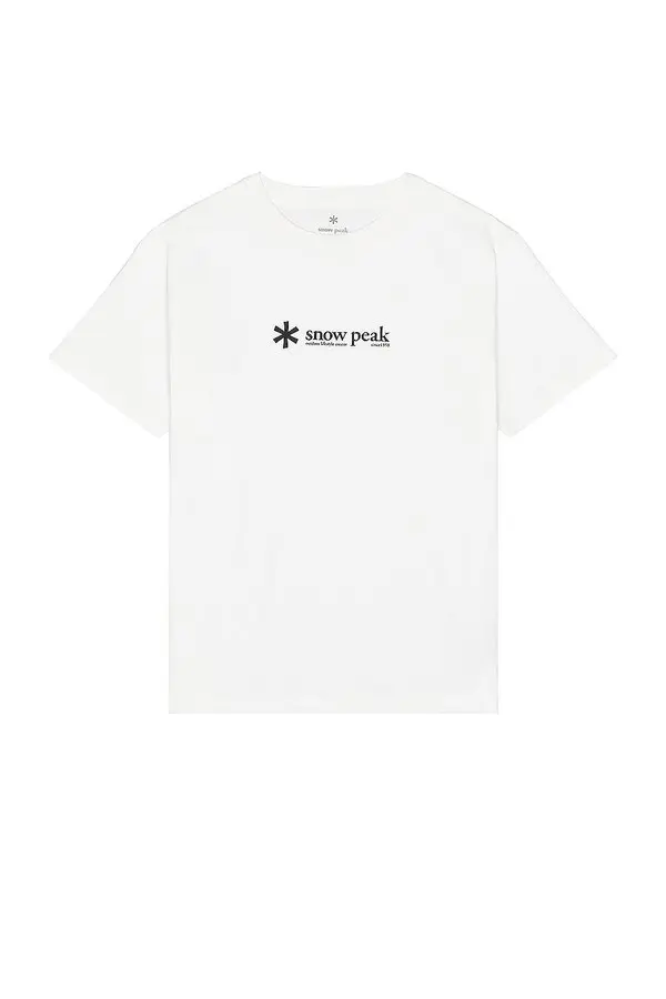 SNOW PEAK Soft Cotton Logo Short Sleeve T-shirt - White