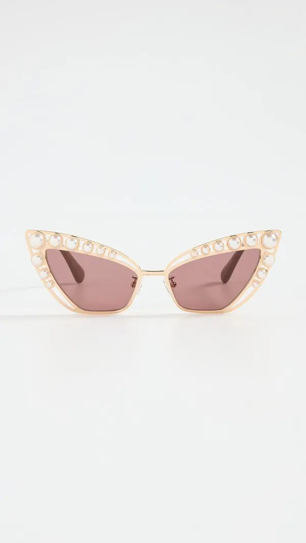 Lele Sadoughi Elton Cat Eye Sunglasses In Gold - 50% Off  display picture 2
