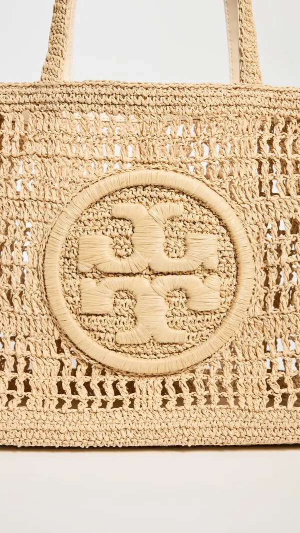 Tory Burch Ella Hand Crocheted Small Tote - Natural