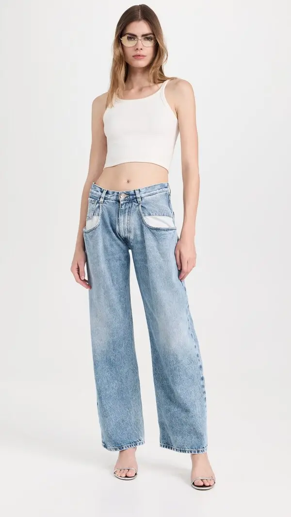 MAISON MARGIELA Straight Jeans With Contrast Pockets