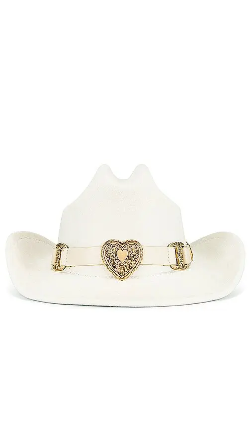 8 Other Reasons Gold Heart Cowboy Hat - Ivory