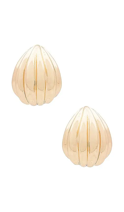 8 Other Reasons Shell Hoop Earrings - Gold