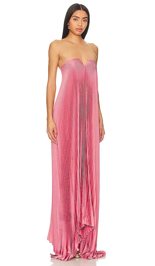L'IDEE Plissé Gown - Dusty Rose