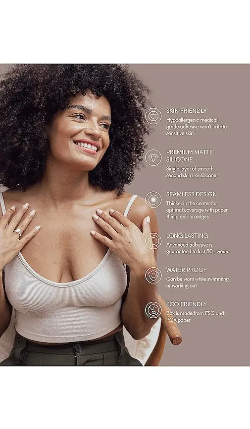 NOOD No-show Reusable Round Nipple Covers 3 Inch In Nude - No. 3