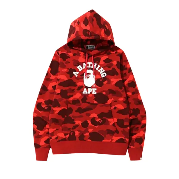 A BATHING APE Color Camo College Pullover Hoodie