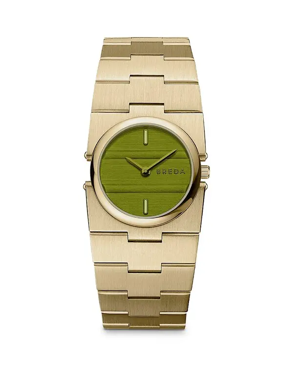 BREDA Sync 25mm Watch - Green/gold