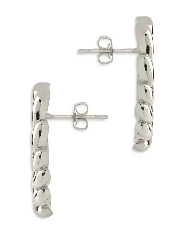 Sterling Forever Moulinet Stud Earrings - Silver