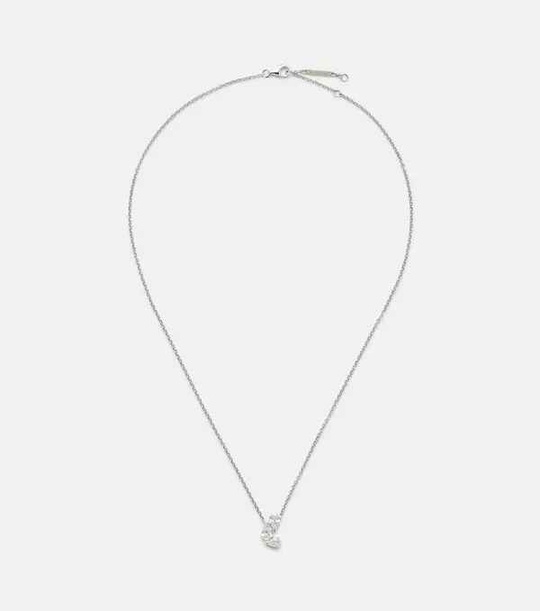 REPOSSI Serti Sur Vide 18kt Gold Diamond Pendant Necklace - White