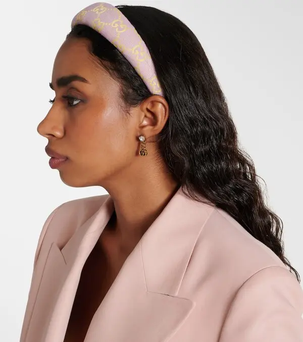 Gucci Gg Canvas Headband - Pink | Editorialist display picture 1