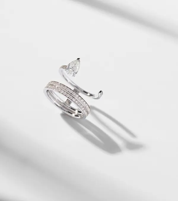 REPOSSI Serti Sur Vide Diamond Ring - Silver