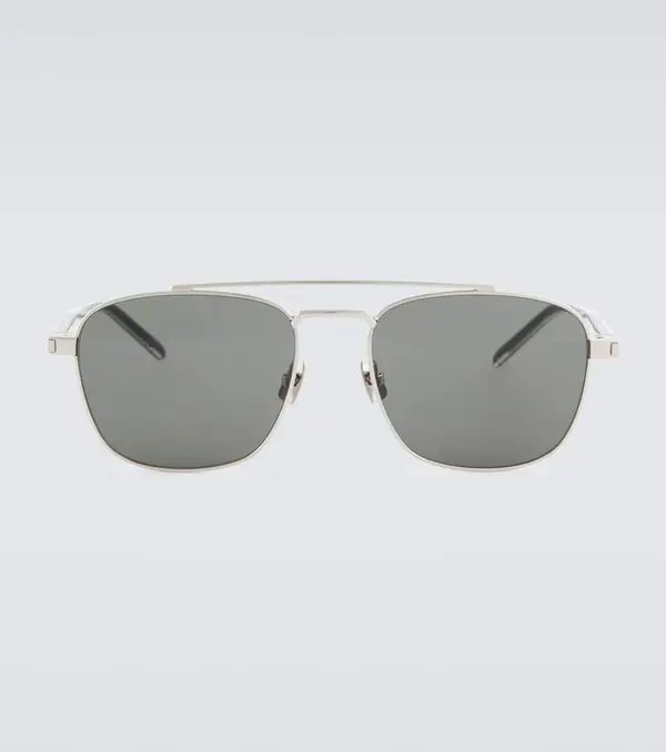 Saint Laurent Sl 665 Aviator Sunglasses - Silver