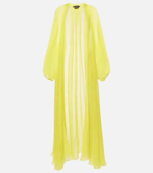 Max Mara Medicea Silk Chiffon Duster Coat