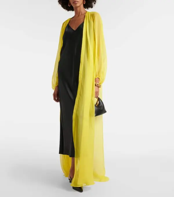 Max Mara Medicea Silk Chiffon Duster Coat