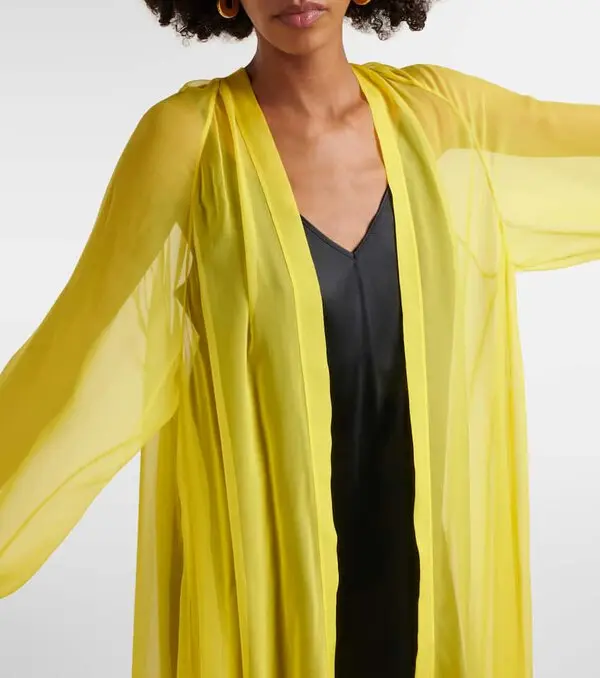 Max Mara Medicea Silk Chiffon Duster Coat