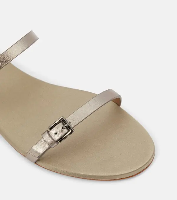 Max Mara Metallic Leather Sandals