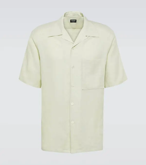 Zegna Linen Bowling Shirt