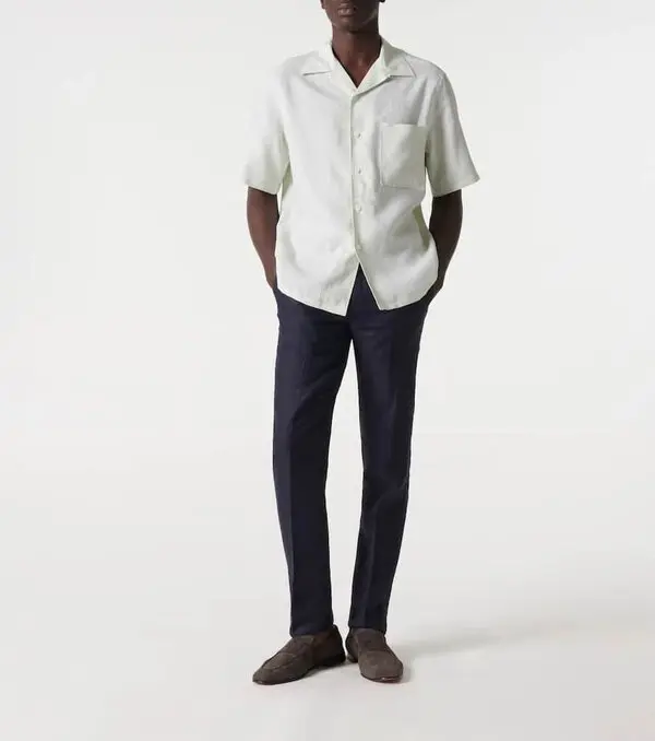 Zegna Linen Bowling Shirt