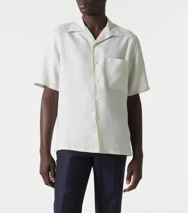 Zegna Linen Bowling Shirt