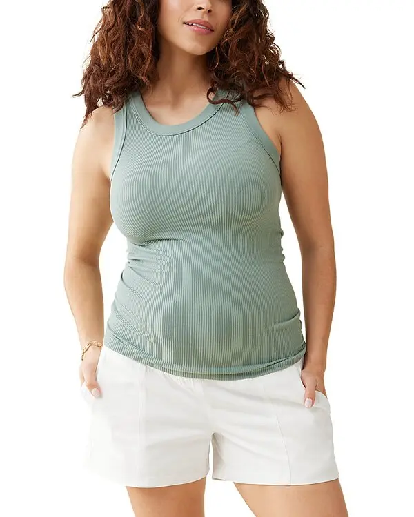 INGRID & ISABEL Seamless Rib Tank - Sage