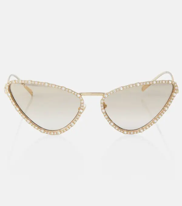 Gucci Interlocking G Cat-eye Sunglasses - Gold
