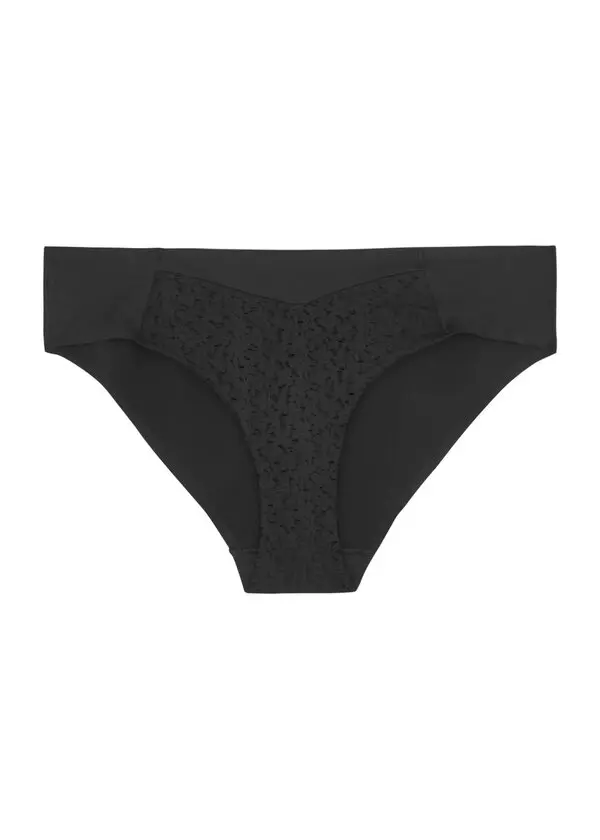 Chantelle Norah Lace-panelled Briefs - Black