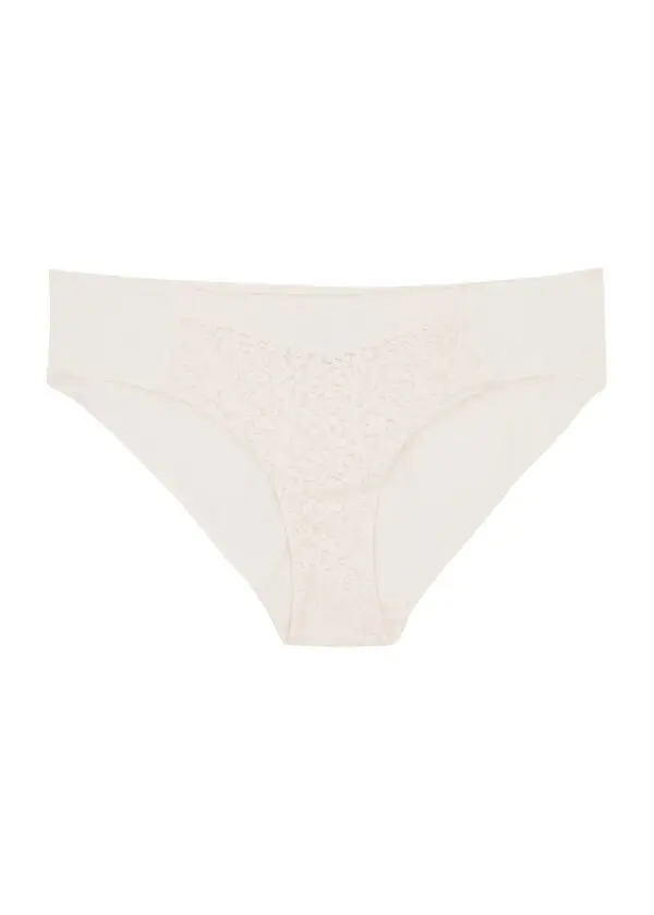 Chantelle Norah Lace-panelled Briefs - Pearl