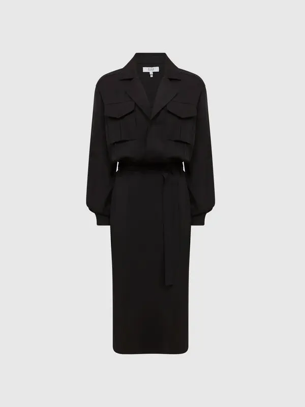 REISS Gail Safari Midi Dress