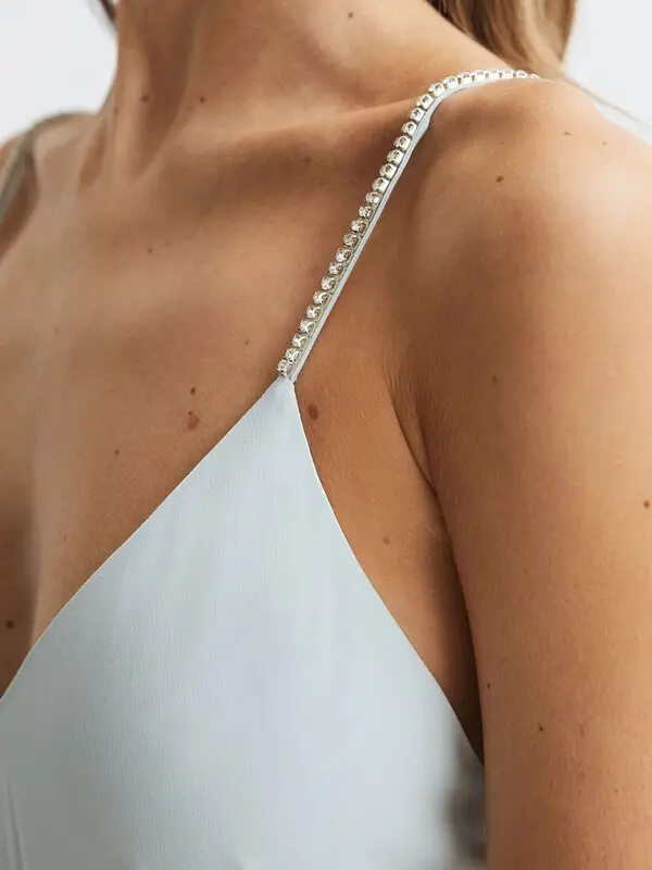 REISS Irina Embellished Wide Leg Jumpsuit