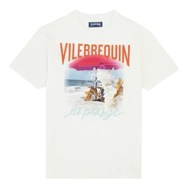 Vilebrequin Cotton Tshirt Wave On Vbq Beach Tee Shirt Portisol