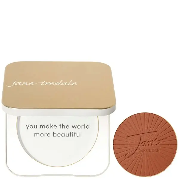 Jane Iredale Gold Refillable Compact And Purebronze Matte Bronzer Refill 0.9g - Dark