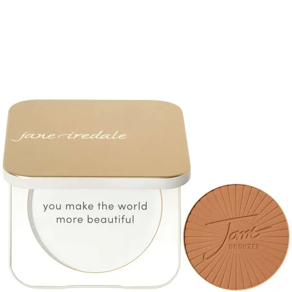 Jane Iredale Gold Refillable Compact And Purebronze Matte Bronzer Refill 0.9g - Medium