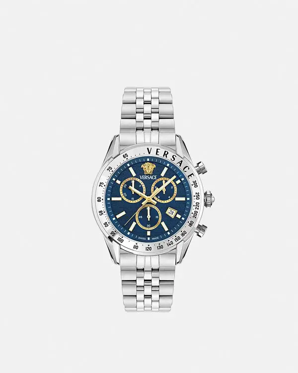 Versace Chronograph Watch - Blue+silver