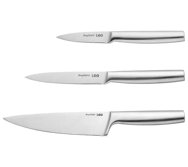 BERGHOFF Legacy Stainless Steel 3pc Starter Kni Fe Set - Silver