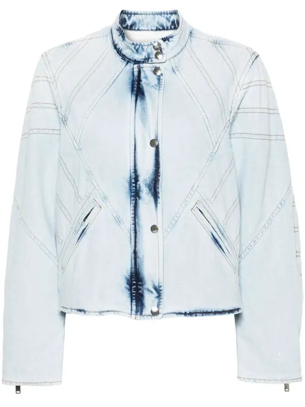 Isabel Marant Chady Padded Denim Jacket - Blue