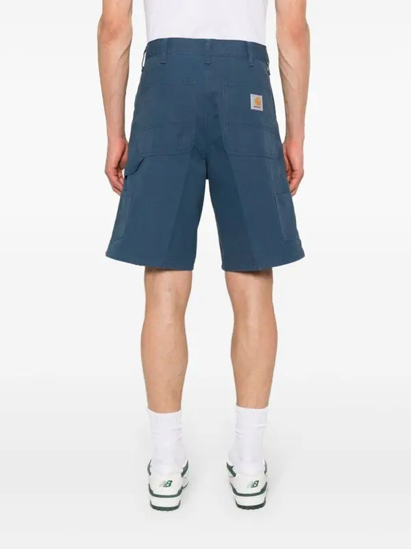 Carhartt Work In Progress Double Knee Cotton Canvas Shorts - Blue