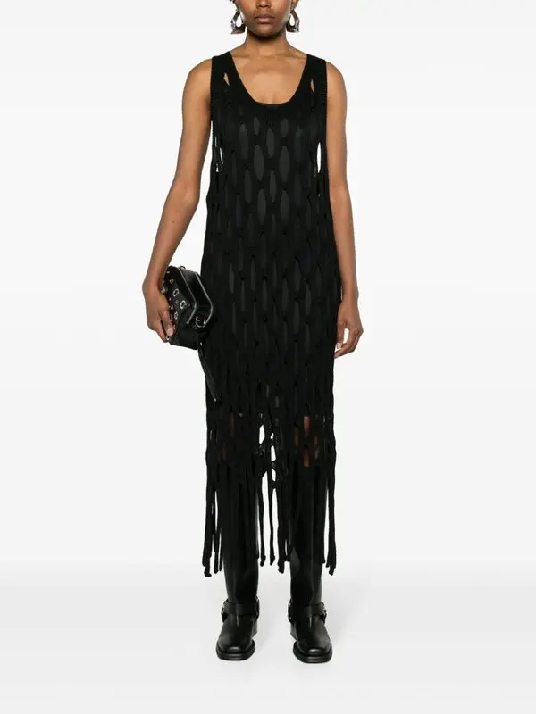 Isabel Marant Toile Liz Open-Knit Axi Dress In Black - 40% Off |  Editorialist